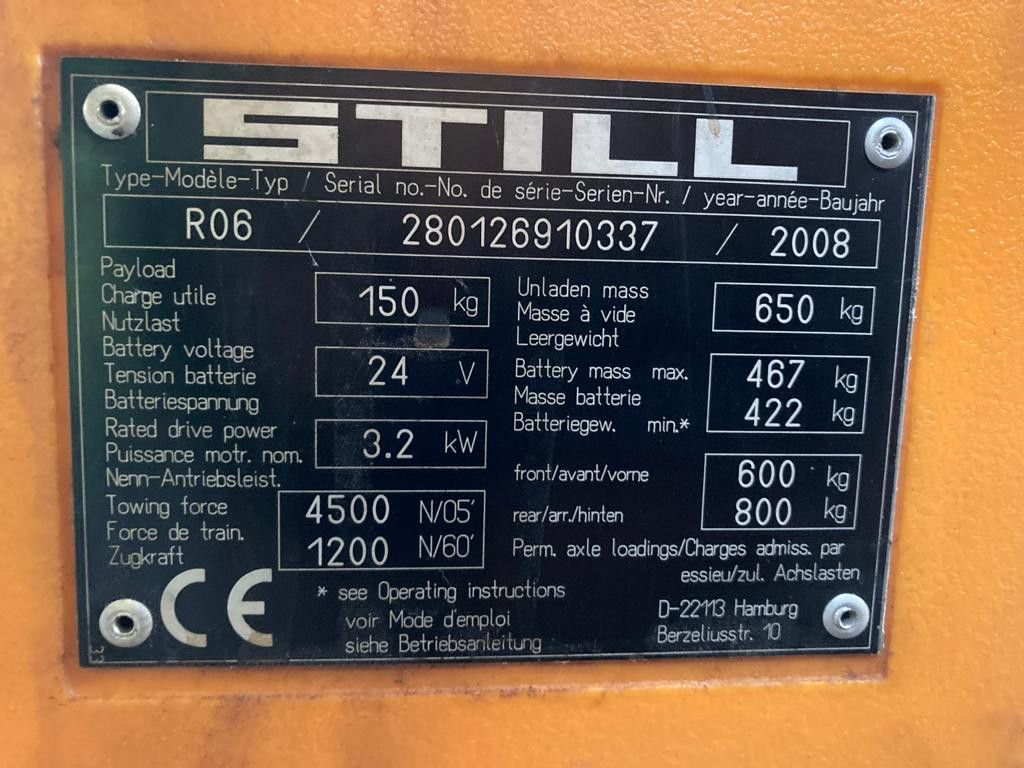 Still R06-06 - Still - Cod. TRA-420 - Carrello elevatore usato