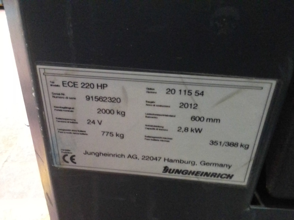 Jungheinrich ECE 220 HP - Jungheinrich - Cod. COB-693 - Carrello ...