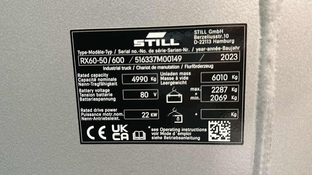 Still RX60-50/600 - Still - Cod. CFEL-26001 - Carrello elevatore usato